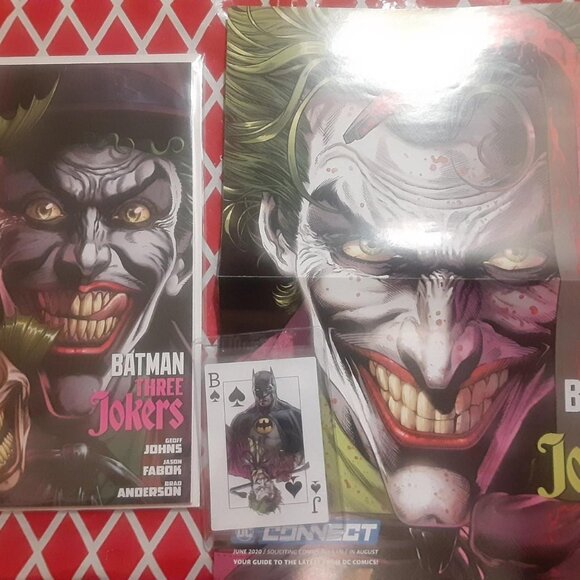 DC Comics | Other | Batman Three Jokers Laughing Fish Cover With Poster And Card Geoff Johns Dc ...